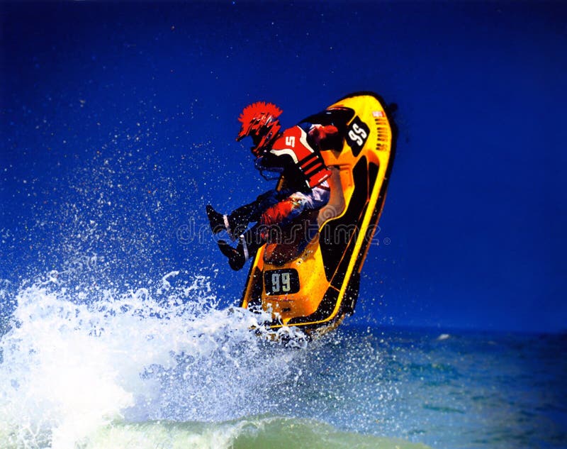 Jet Ski Jump imagem de stock editorial. Imagem de atividade - 71045034