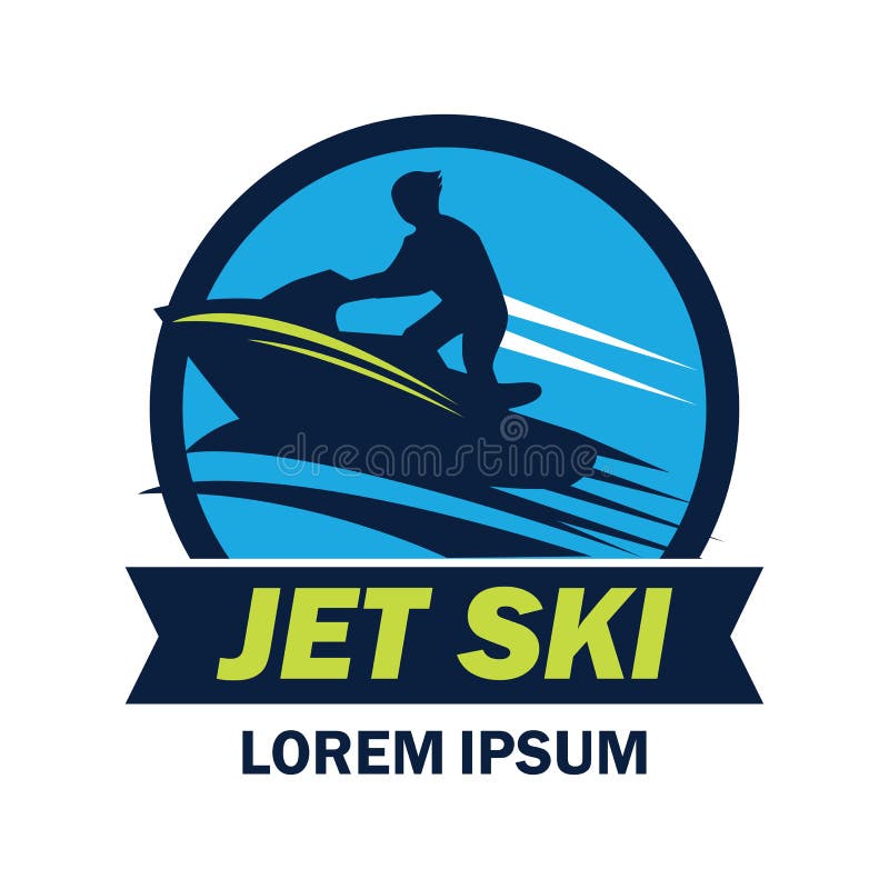 Jet Ski Logo with Text Space for Your Slogan / Tag Line Stock Vector ...