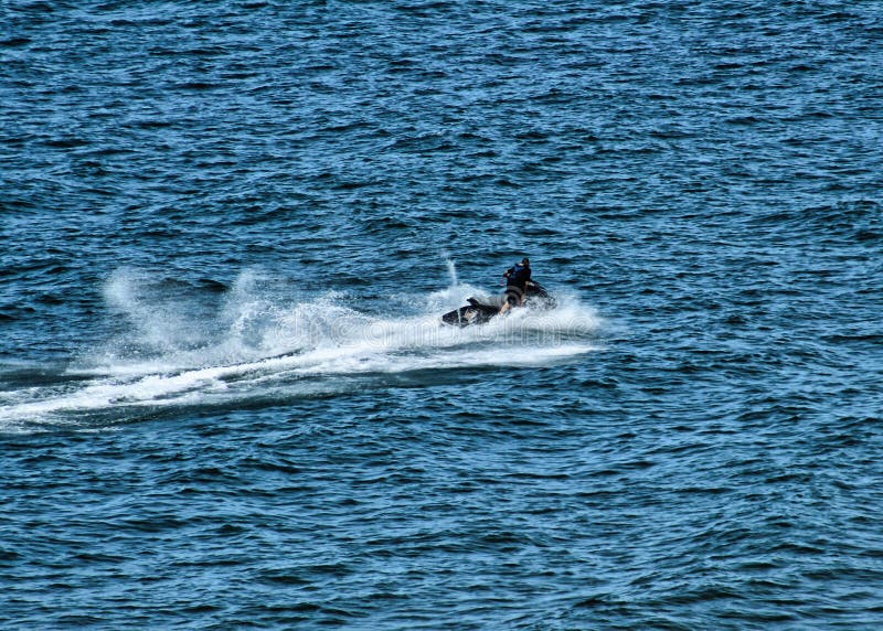 Jet Ski Playing on Sea with a Dark Blue Color Editorial Stock Photo ...