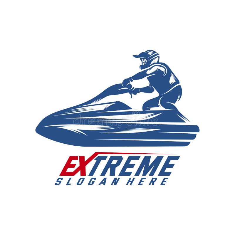 Jet Ski Sports Logo Vector, Extreme Jet Ski Design Vector Silhouette ...
