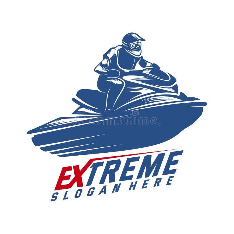 Jet Ski Sports Logo Vector, Extreme Jet Ski Design Vector Silhouette ...