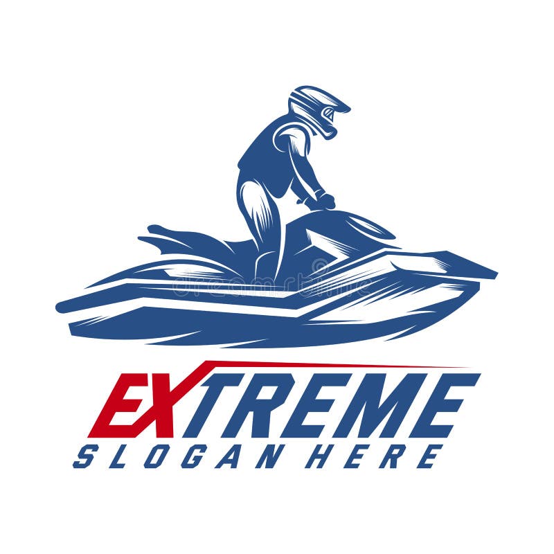 Jet Ski Sports Logo Vector, Extreme Jet Ski Design Vector Silhouette ...