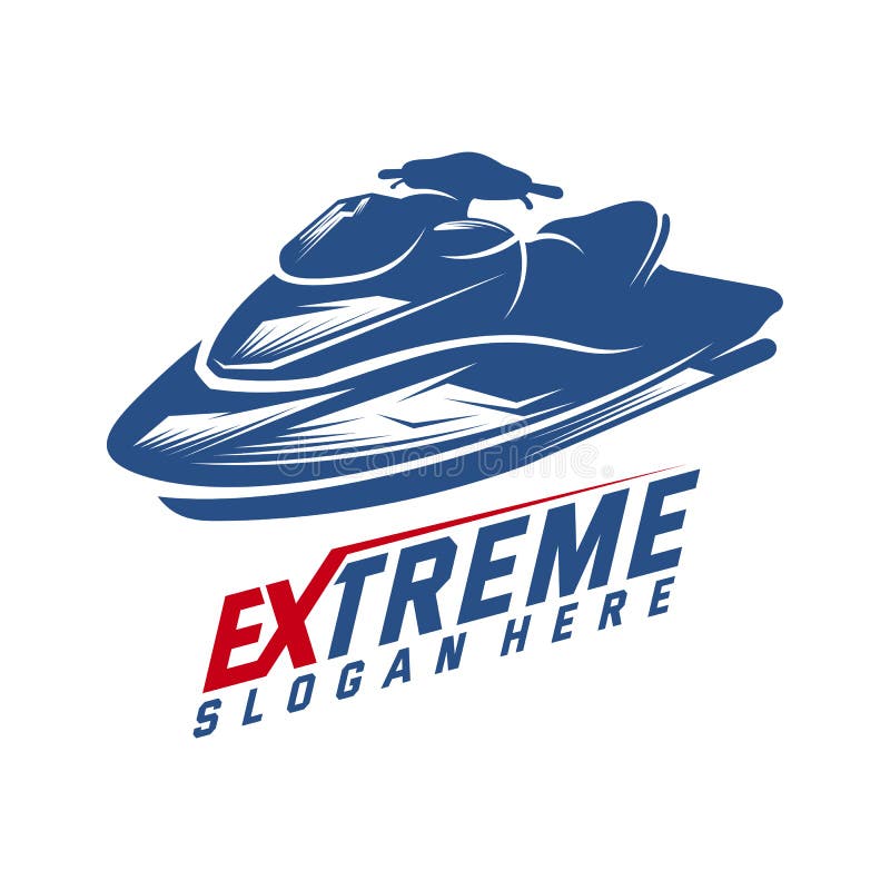 Jet Ski Sports Logo Vector, Extreme Jet Ski Design Vector Silhouette ...