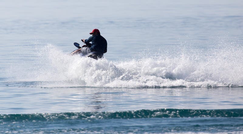 Jet Ski on the Surface of the Water at a Speed of Editorial Stock Photo ...
