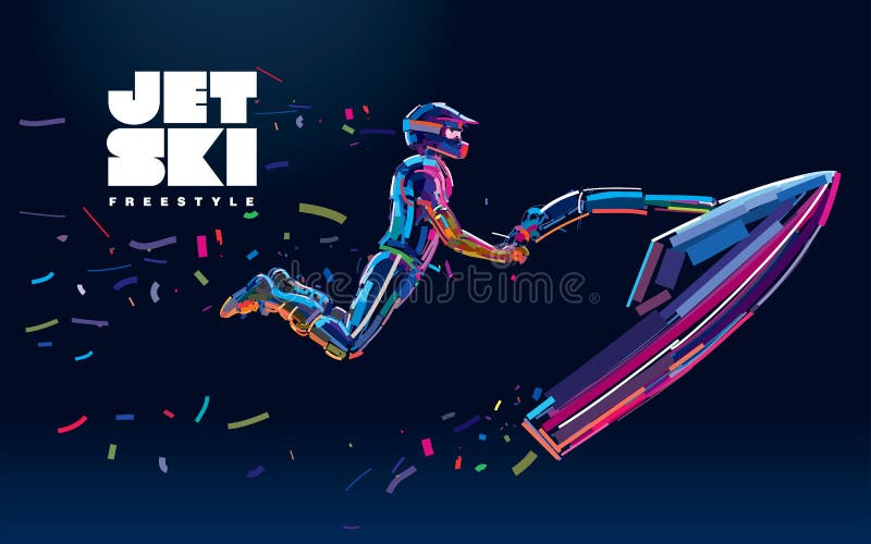 Jet ski. Vector stock vector. Illustration of extreme - 119341021