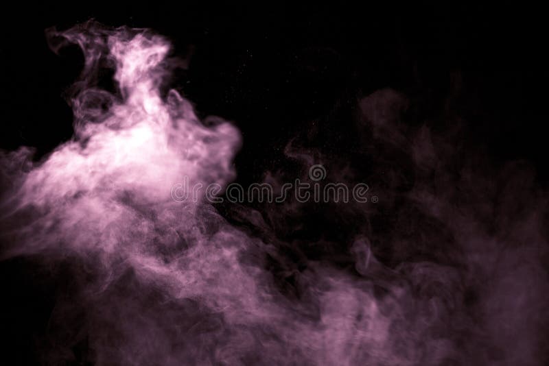 Jet of Smoke on Black Background. Selective Focus Stock Photo - Image ...