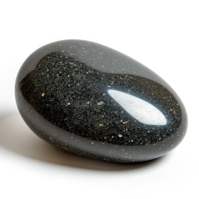Jet Stone Exhibiting Its Deep Black Elegance and Smooth Texture, on a ...