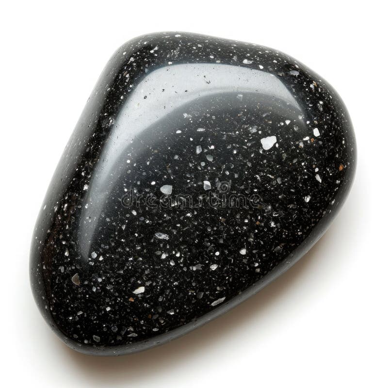 Jet Stone Exhibiting Its Deep Black Elegance and Smooth Texture, on a ...