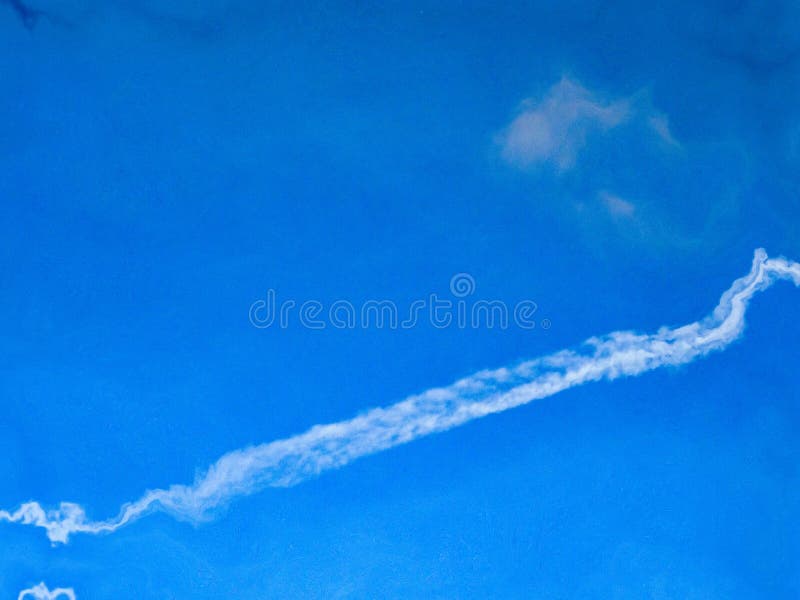 Jet Streams Blue Sky High Altitude Background Stock Image - Image of ...