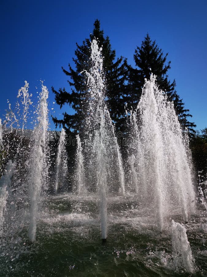 Jet Streams from the Fountain Stock Image - Image of clean, fresh ...