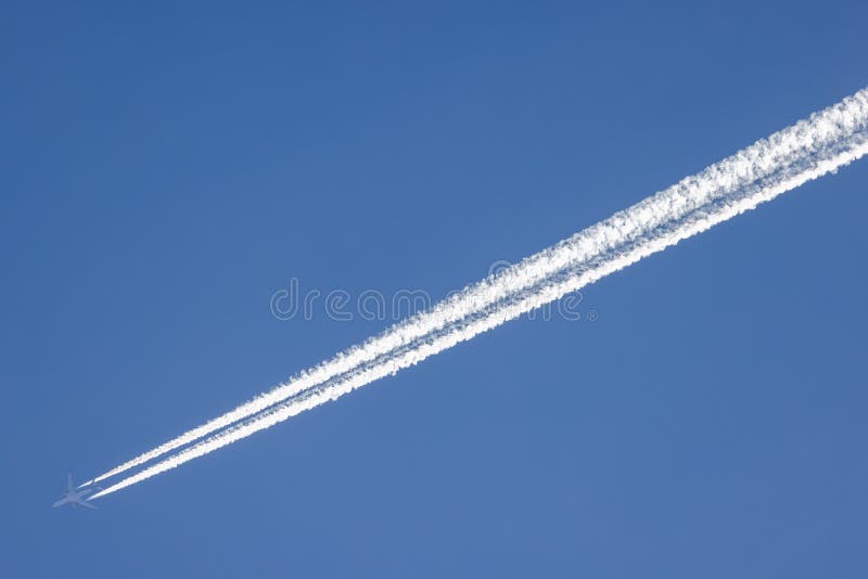 Jet trail stock photo. Image of cloud, trail, aeroplane - 228998158