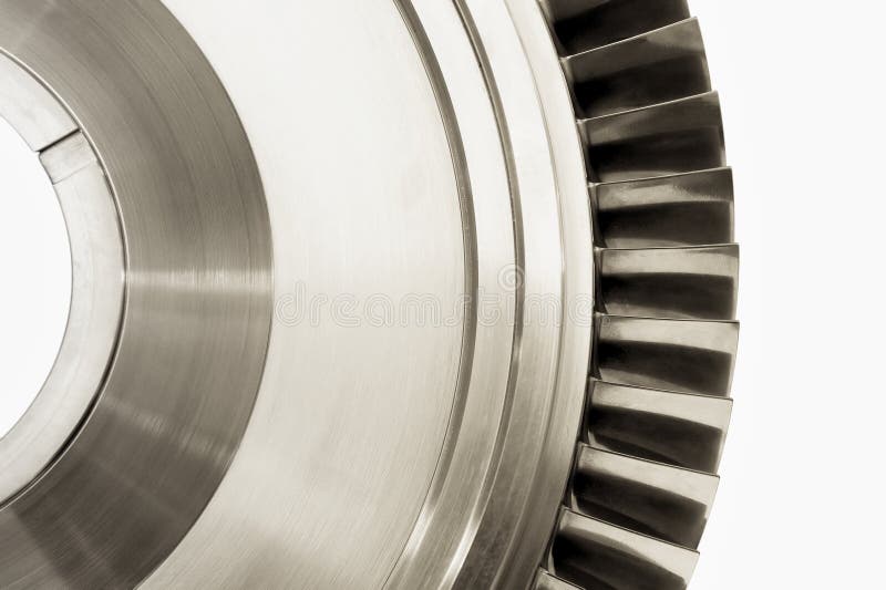 Jet turbine blades stock image. Image of disk, metal - 15975845