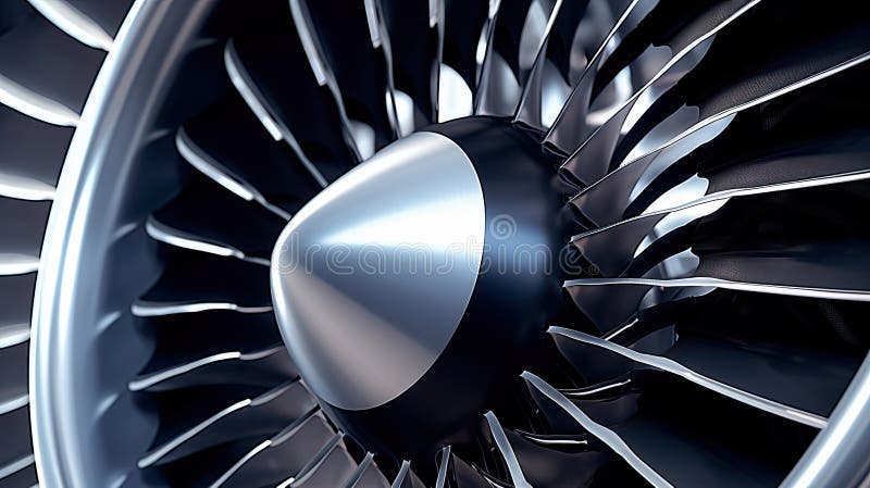 Turbine Jet Engine Blueprint in Hologram Projectors with HUD Interface ...