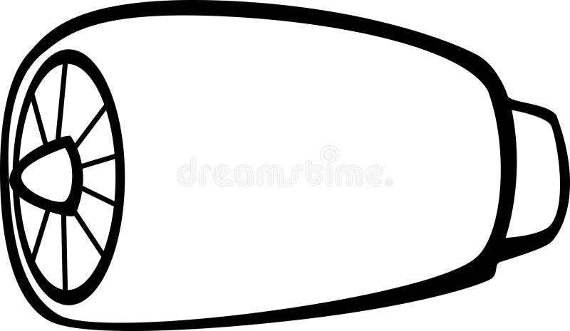 Jet Turbine Engine Vector Illustration Stock Vector - Illustration of ...
