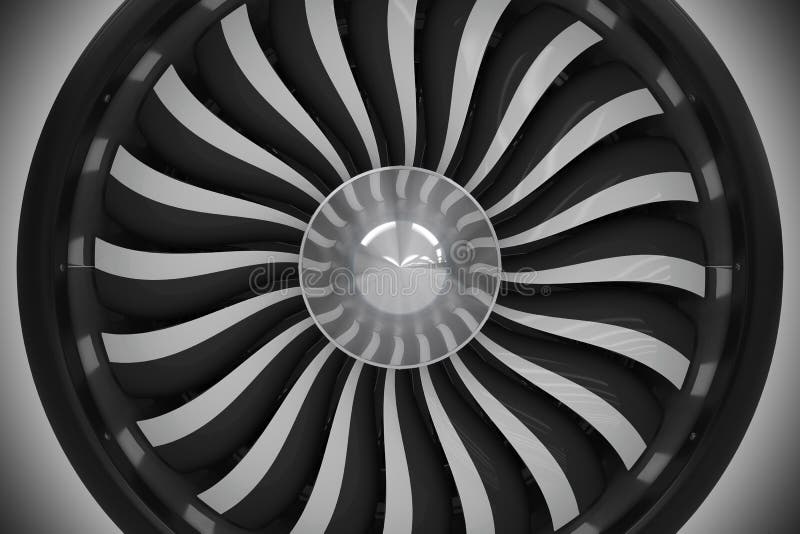 Jet Turbine Fan Closeup stock de ilustración. Ilustración de ...