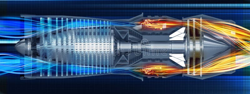 Jet Turbine Profile Illustration Stock Illustration - Illustration of ...