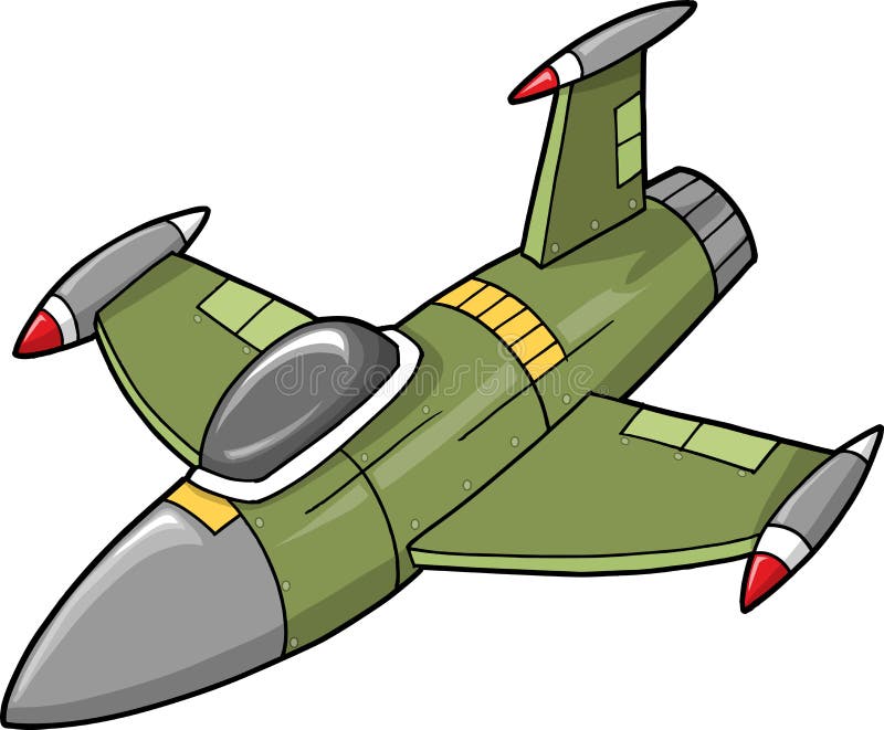 Jet Fighter Vector Illustration Stock Vector - Illustration of fighter ...