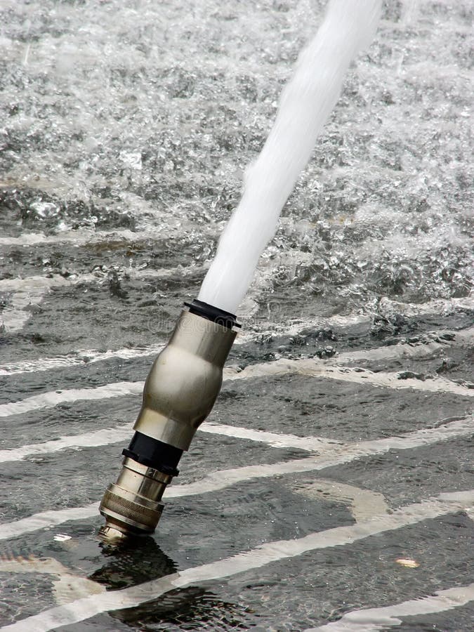 Outdoor Floor Cleaning with High Pressure Water Jet Stock Photo - Image ...