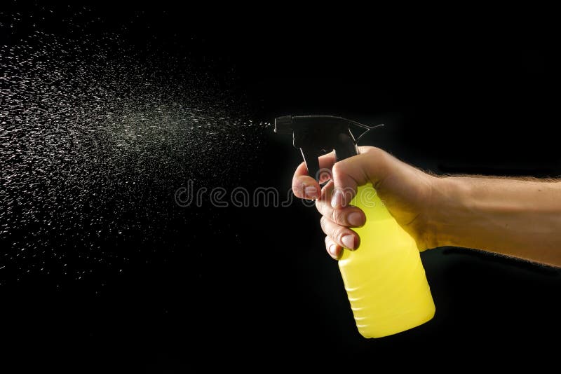 A Jet of Water Shoots from a Spray Bottle Stock Image - Image of ...