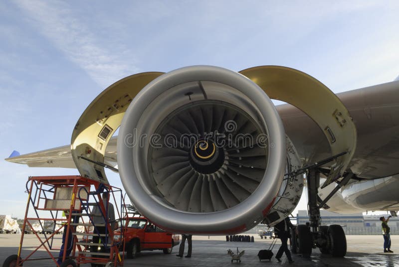 Jet on wing stock image. Image of maintenance, aircraft - 1237057