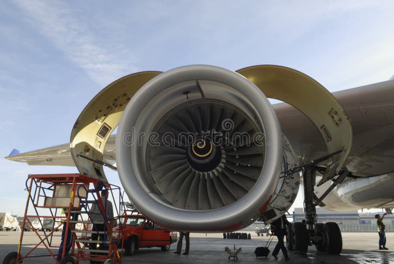 Jet on wing stock image. Image of maintenance, aircraft - 1237057