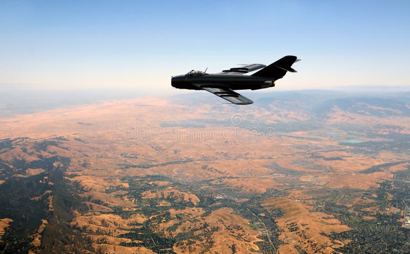 Jetfighter at High Altitude Stock Photo - Image of flying, military ...
