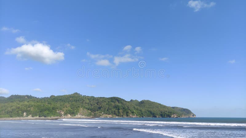 Jetis Beach in Nusawungu, Cilacap, Central Java, Indonesia Stock Photo ...