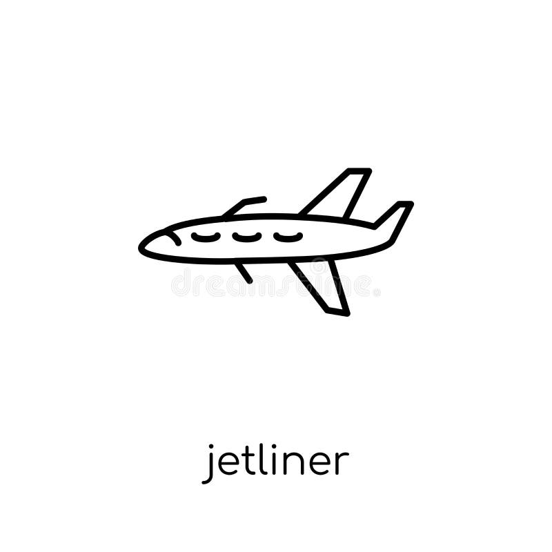 Jetliner Icon from Transportation Collection. Stock Vector ...