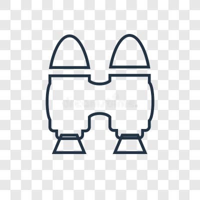 Jetpack Concept Vector Linear Icon Isolated on Transparent Background ...