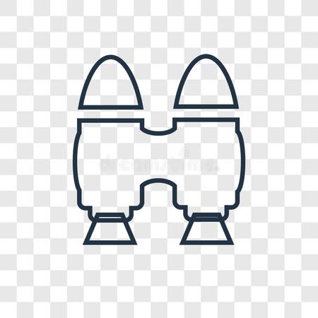 Jetpack Concept Vector Linear Icon Isolated on Transparent Background ...