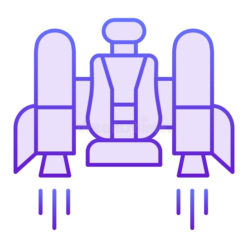 Jetpack Flat Icon. Jetpack with a Chair Violet Icons in Trendy Flat ...