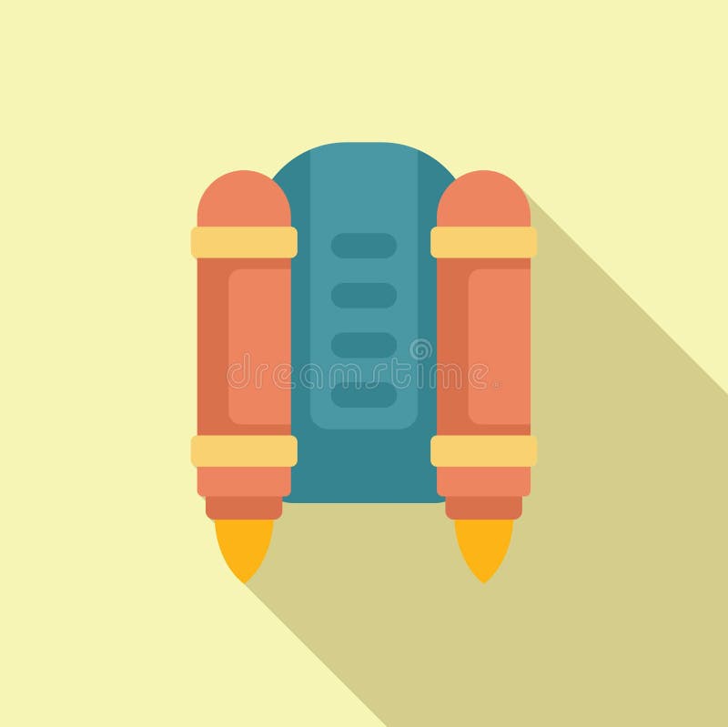 Jetpack Flying with Fire Burning Using Modern Technology Stock Vector ...
