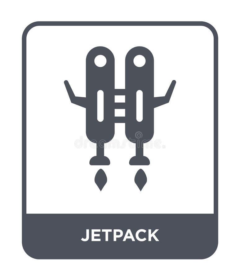 Jetpack Icon in Trendy Design Style. Jetpack Icon Isolated on White ...