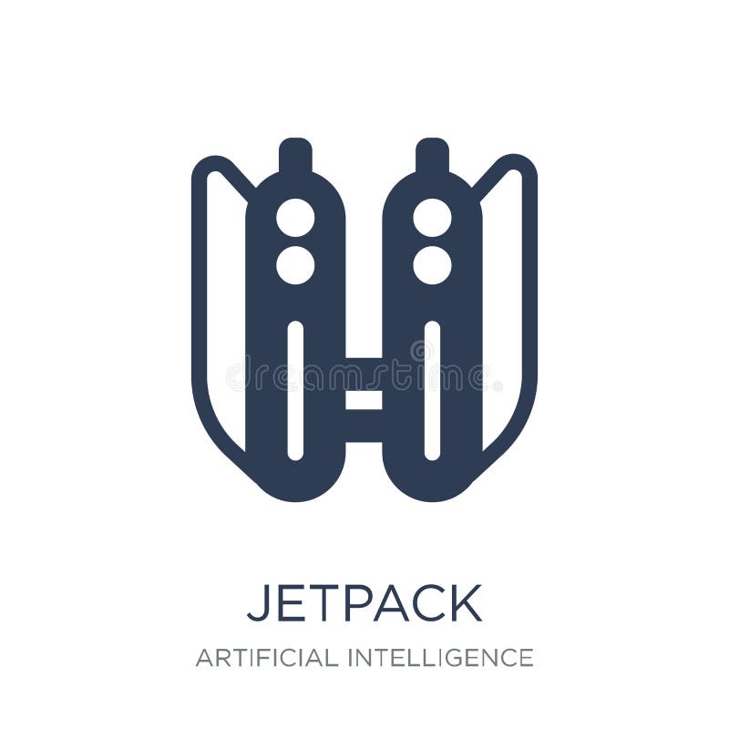 Jetpack Icon. Trendy Flat Vector Jetpack Icon on White Backgroun Stock ...
