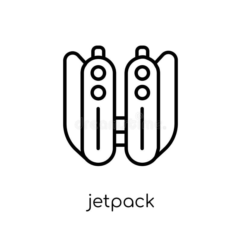 Jetpack Thin Line Icon. Jetpack with a Chair Vector Illustration ...