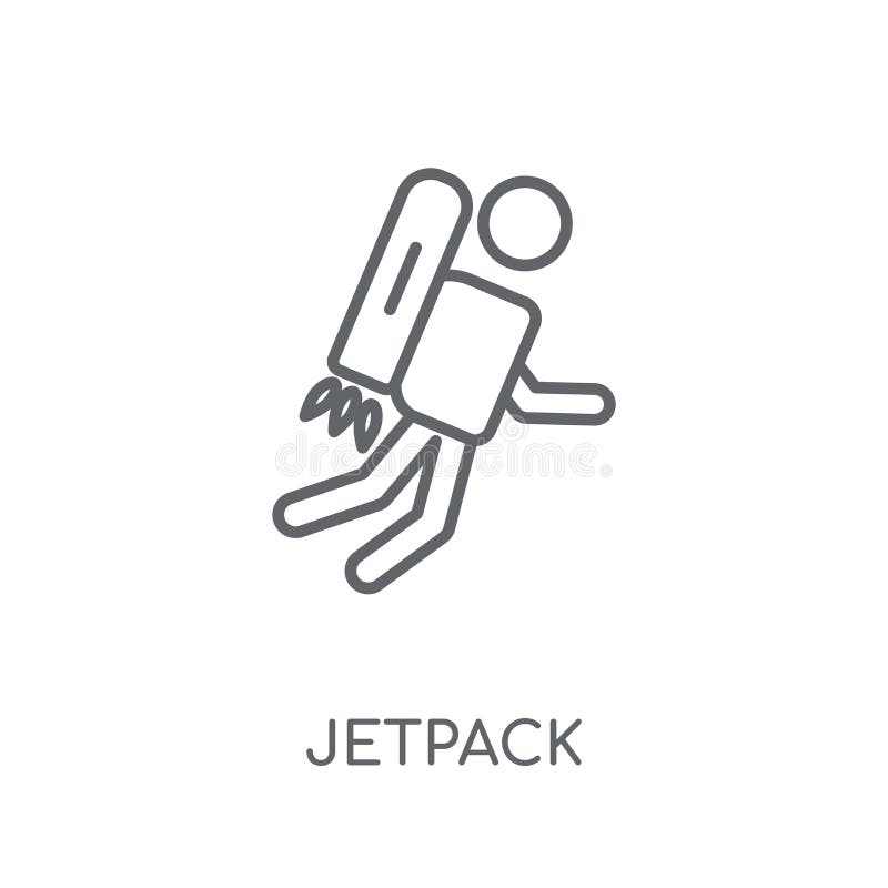 Jetpack Linear Icon. Modern Outline Jetpack Logo Concept on Whit Stock ...
