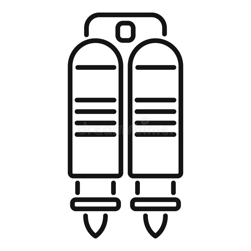 Jetpack with Two Turbines for Personal Flying Device Stock Vector ...