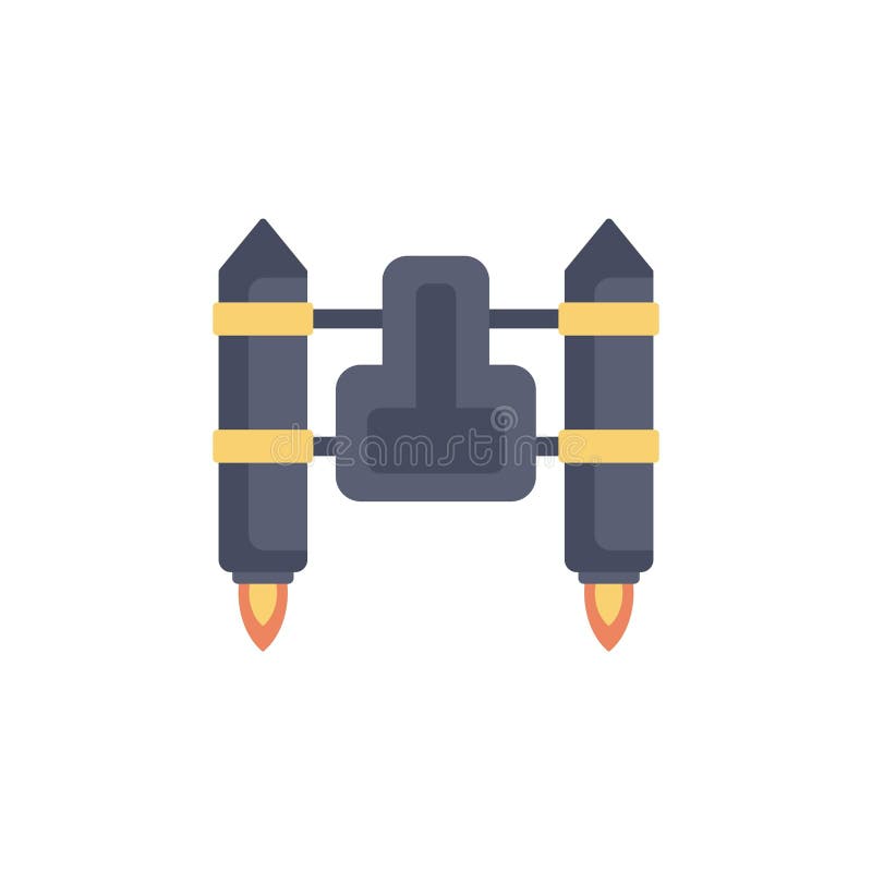 Jetpack with Two Engines Generating Thrust for Flight Stock ...