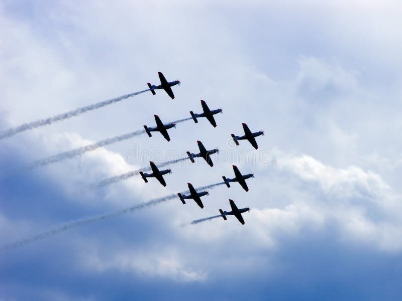 Jets flying stock image. Image of trainer, formation, fast - 3688723