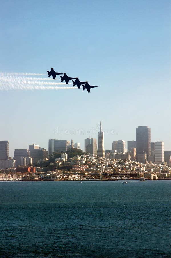 Jets over San Francisco stock image. Image of aircraft - 2920795