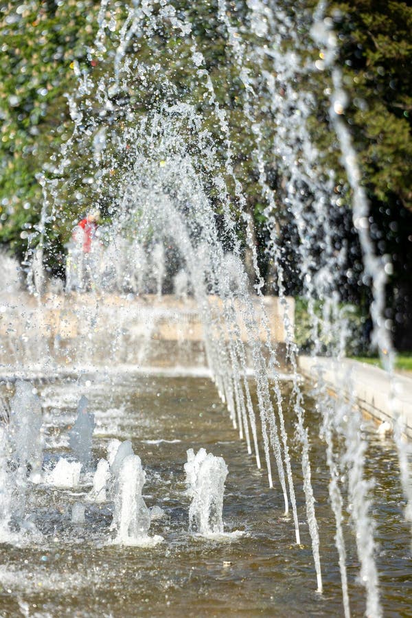 Jets of Water in a Fountain Stock Photo - Image of fall, leaf: 317751856