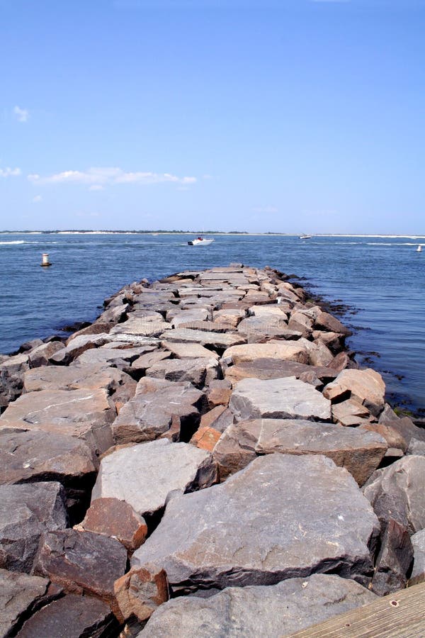 Jetty stock photo. Image of seawall, barrier, boulders - 1145252