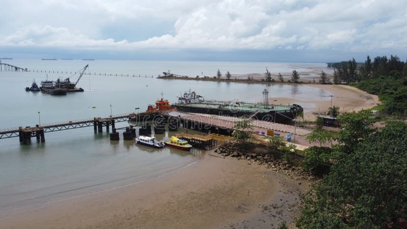 Jetty activities at Port stock image. Image of coral - 261699903
