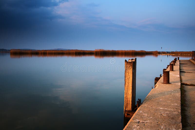 Jetty in coast stock image. Image of dock, reflection - 123398697