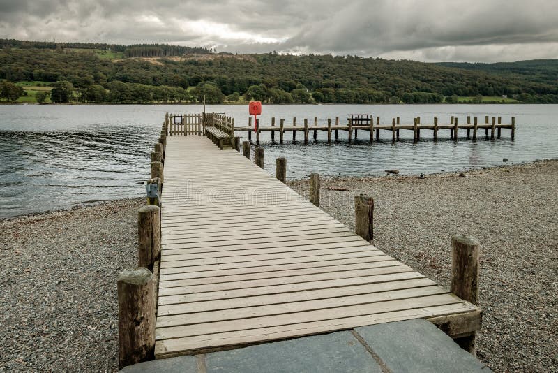 Jetty at Coniston English Lake District Stock Photo - Image of ...