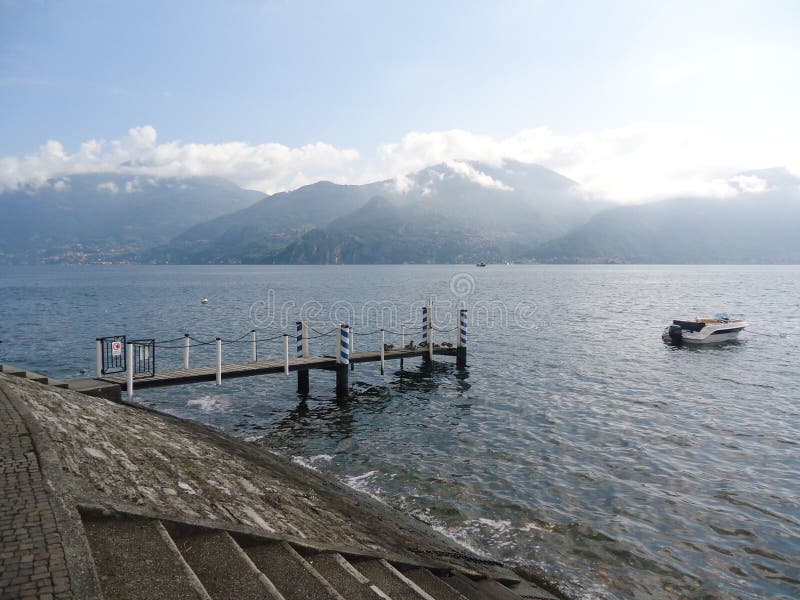 Jetty stock image. Image of boat, lake, jetty, italy - 49642587