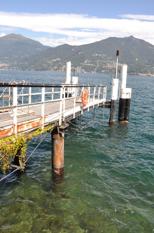 Jetty on lake Como stock photo. Image of dock, shore - 79716892
