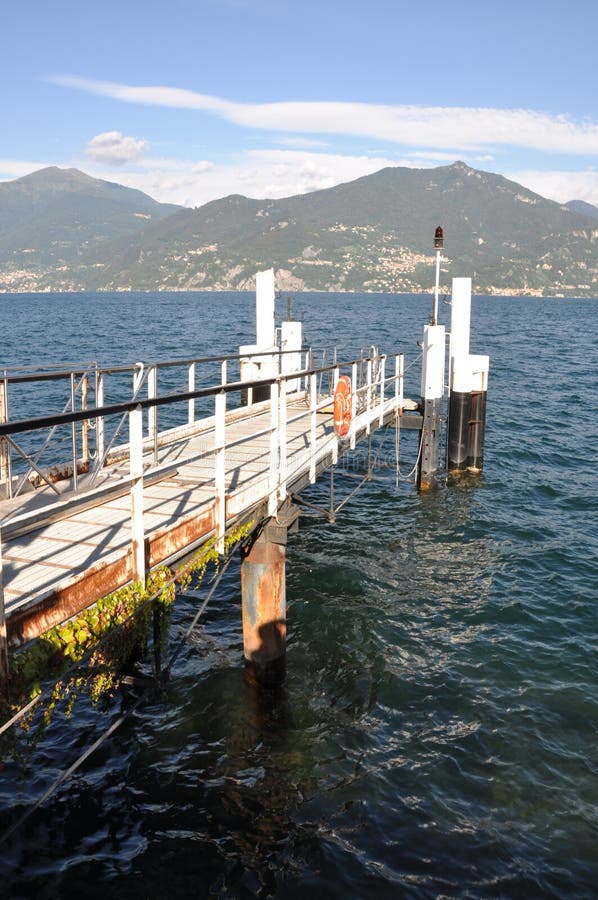Jetty on lake Como stock photo. Image of calm, romantic - 79721454