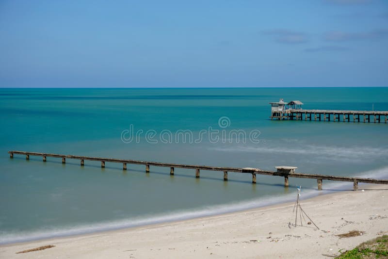 Jetty in Long exposure stock photo. Image of nature - 114973364