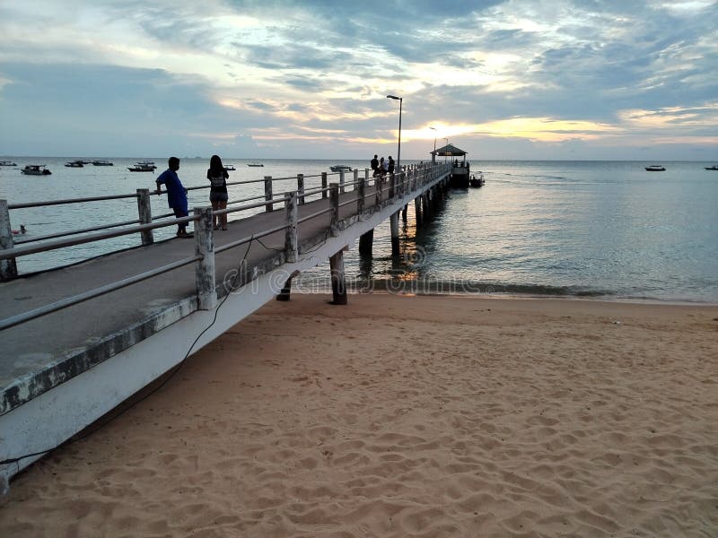 Jetty Port with Sunset View Stock Photo - Image of sunset, jetty: 250094704